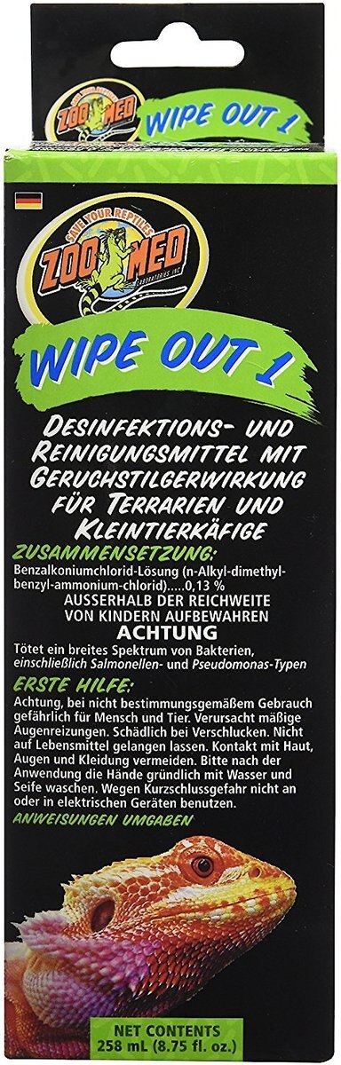 ZOO MED Wipe Out Terrarium & Small Animal Cage Cleaner, 8.75-fl oz ...
