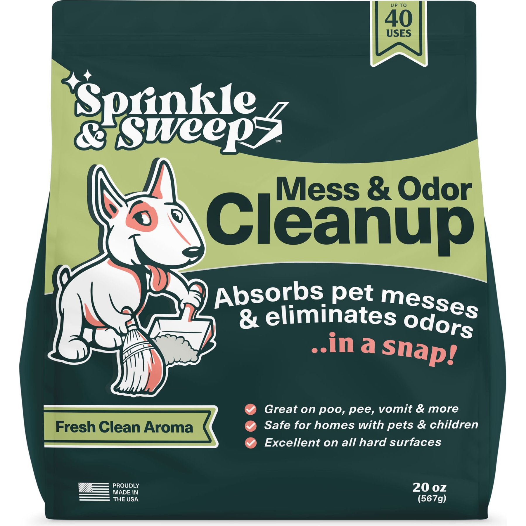 SPRINKLE & SWEEP Pet Mess & Odor Cleanup, 1.25-lb bag - Chewy.com