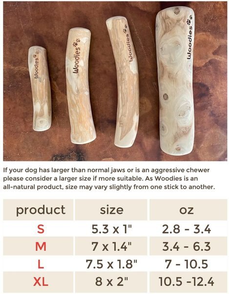 WOODIES Coffee Wood Large Dog Chew, 1 count - Chewy.com