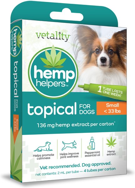 VETALITY Hemp Helpers Topical for Dogs, 3-ml, 4 count, Under 33-lb ...