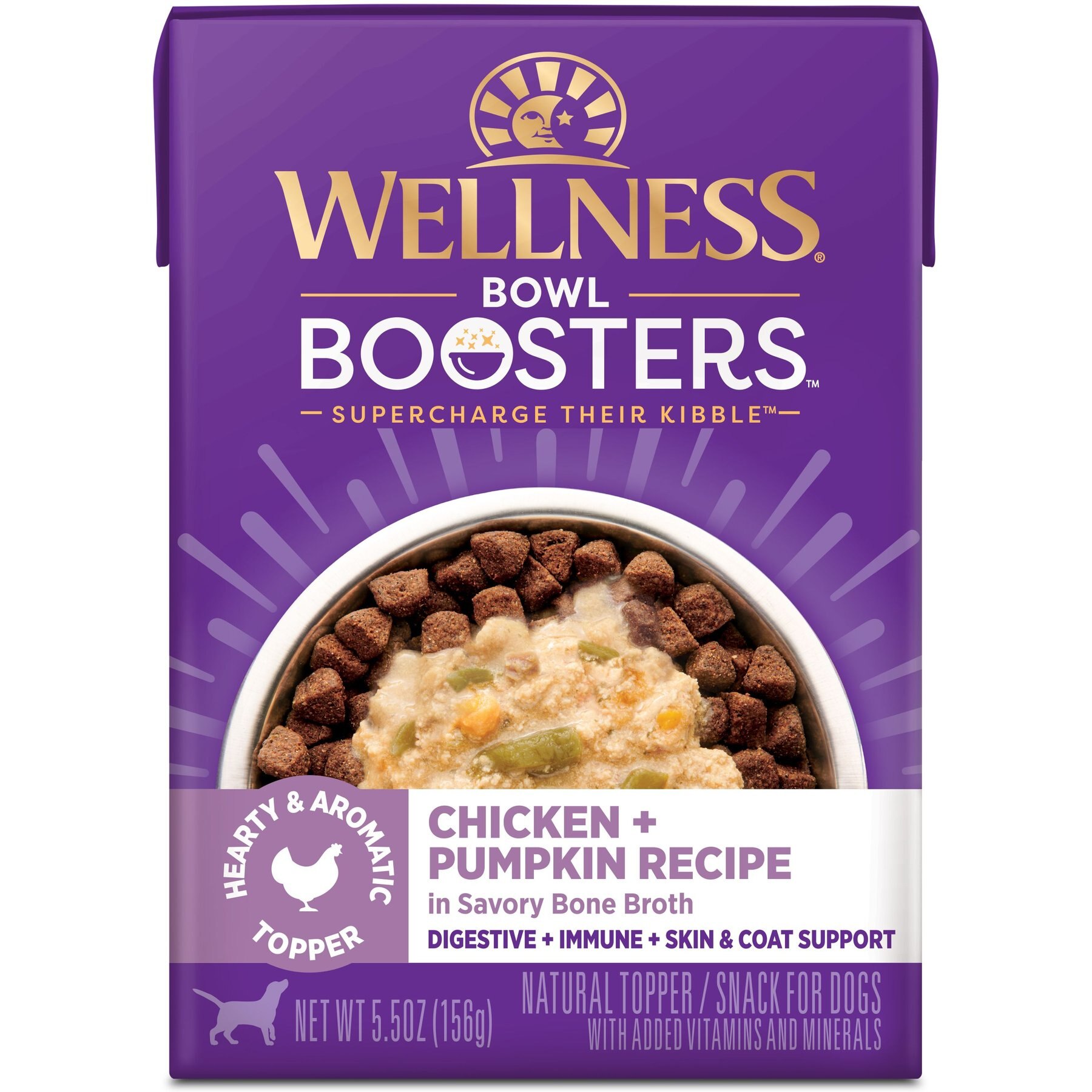 WELLNESS Bowl Boosters Hearty Toppers Chicken Wet Dog Toppers, 5.5-oz ...