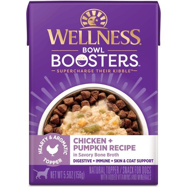 WELLNESS Bowl Boosters Hearty Toppers Chicken Wet Dog Toppers, 5.5-oz ...