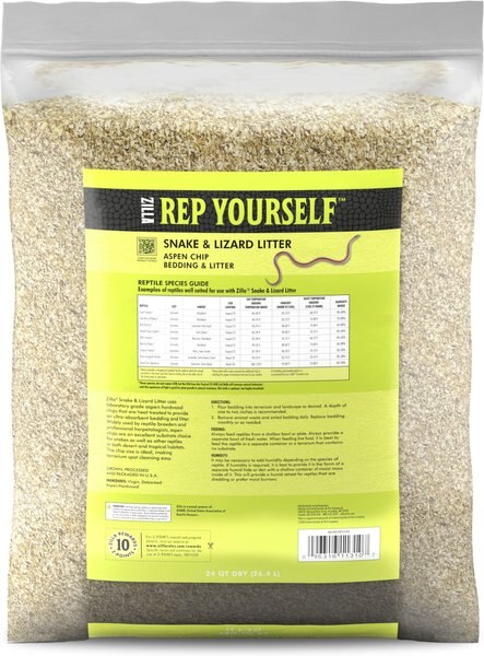 ZILLA Lizard Litter Aspen Chip Reptile Bedding, 24-qt bag - Chewy.com