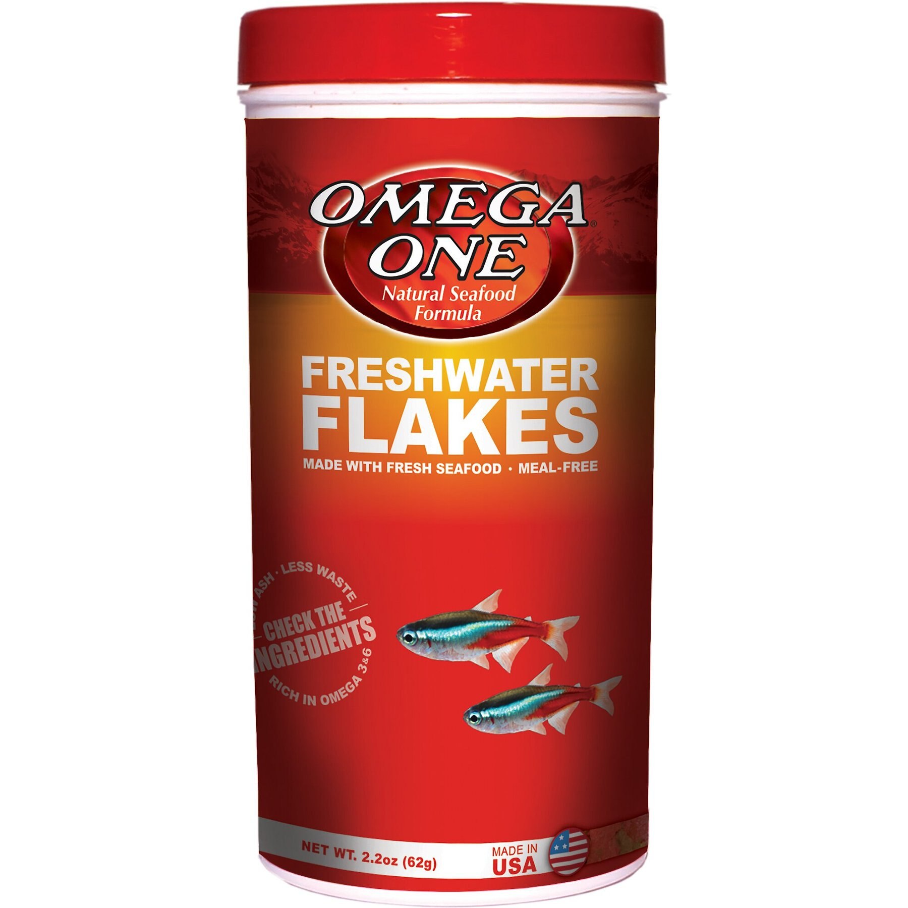 OMEGA ONE Freshwater Flakes Tropical Fish Food, 2.2-oz jar - Chewy.com
