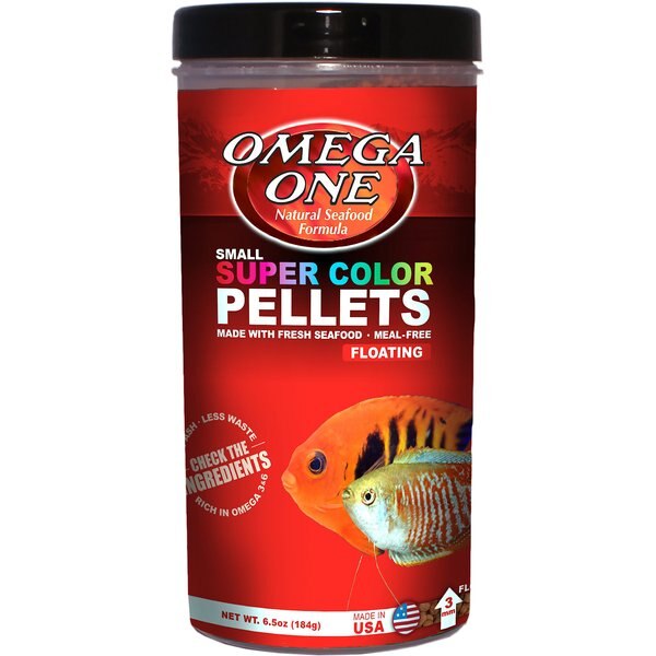 OMEGA ONE Super Color Floating Pellets Tropical Fish Food, 6.5-oz jar ...