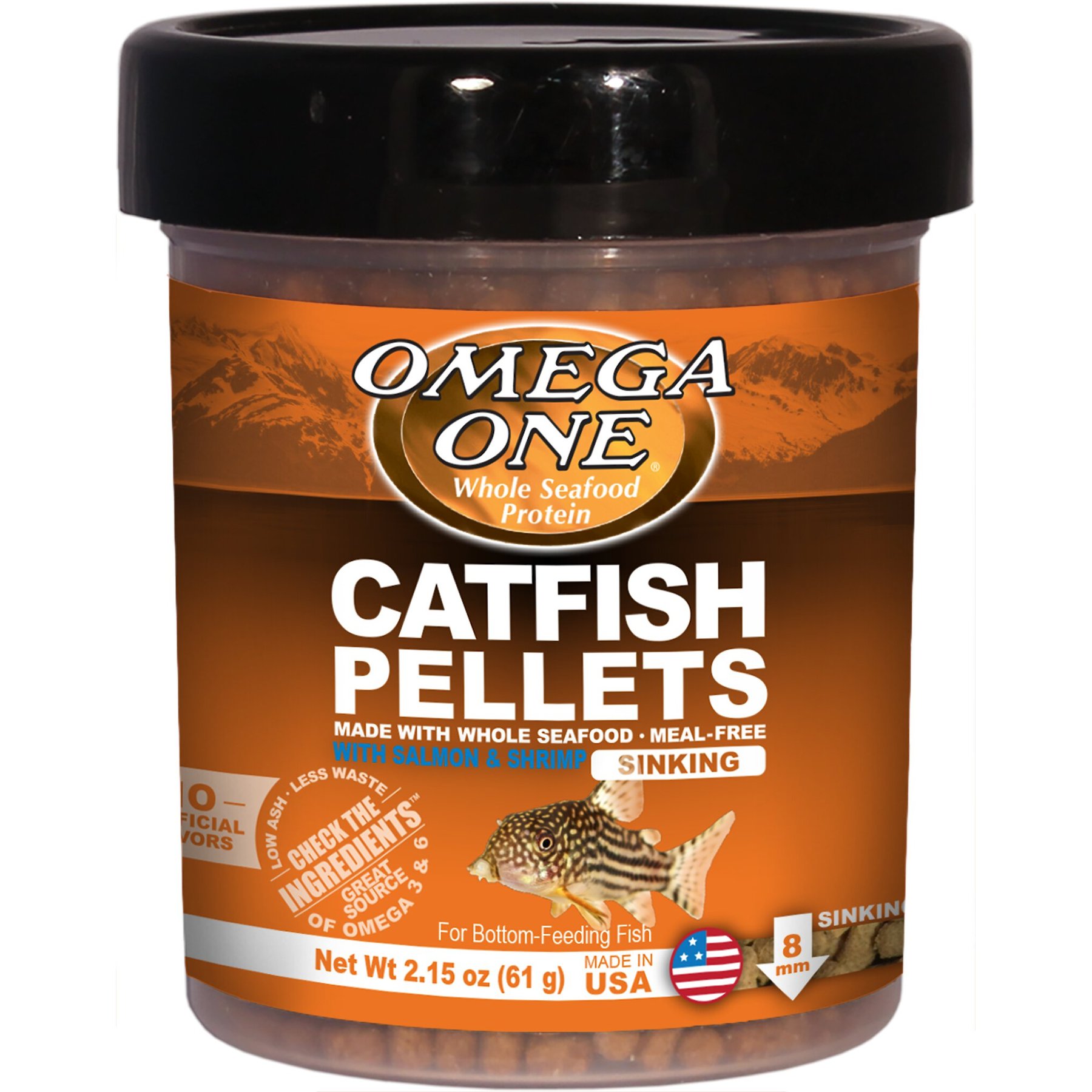 OMEGA ONE Sinking Catfish Pellets with Shrimp Freshwater & Saltwater ...