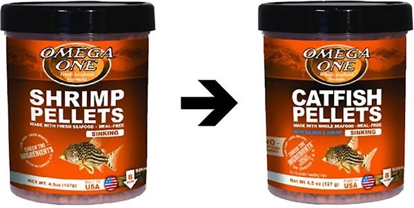 OMEGA ONE Sinking Catfish Pellets with Shrimp Freshwater & Saltwater ...