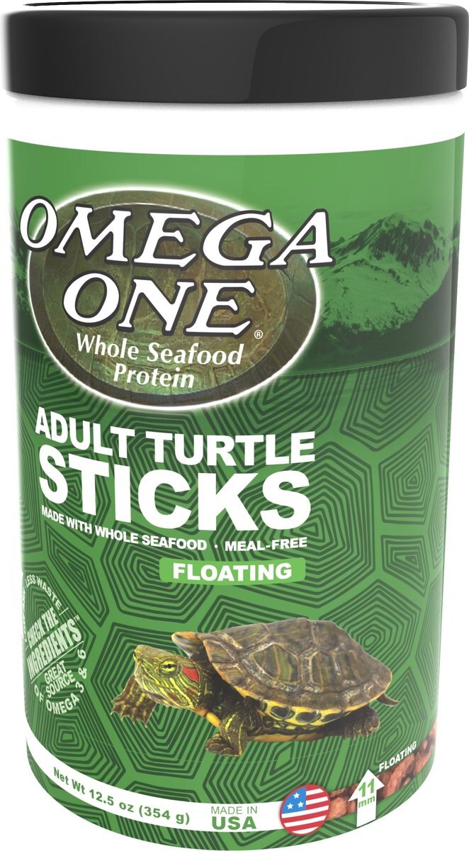 OMEGA ONE Adult Turtle Floating Sticks Food, 12.5-oz jar - Chewy.com