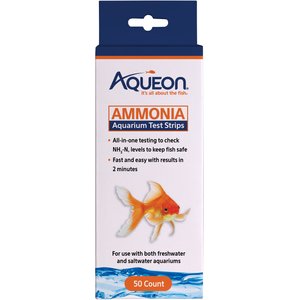 AQUEON Ammonia Aquarium Test Strips, 50 count - Chewy.com