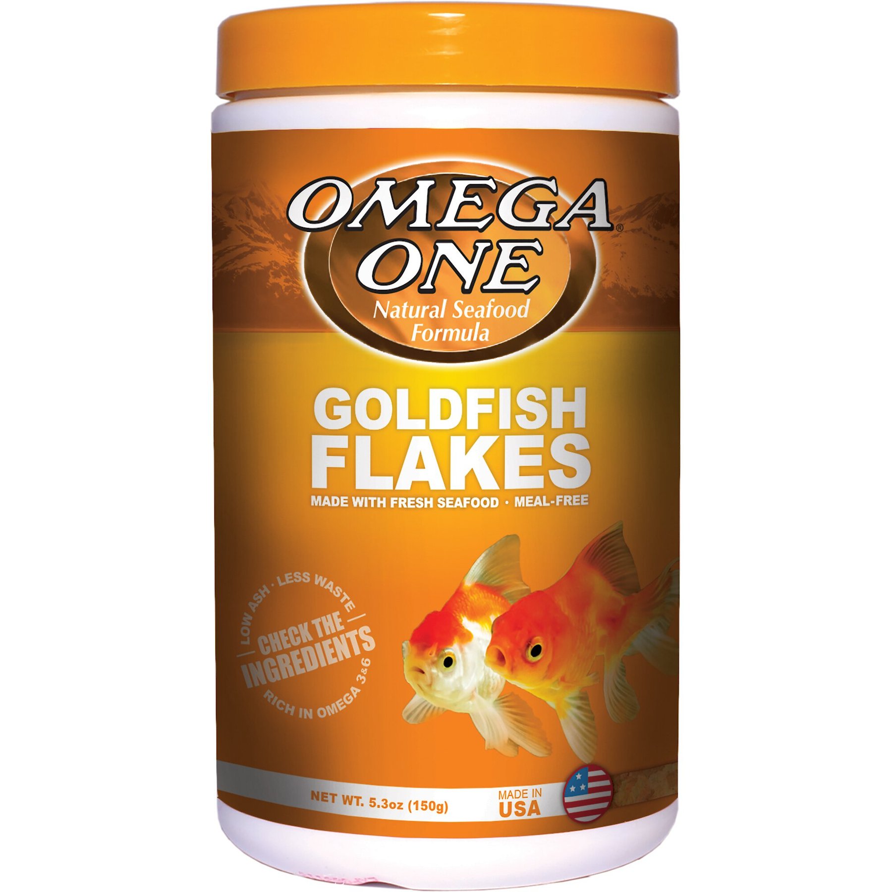 OMEGA ONE Protein Enhanced Goldfish Flakes Fish Food, 5.3-oz jar ...
