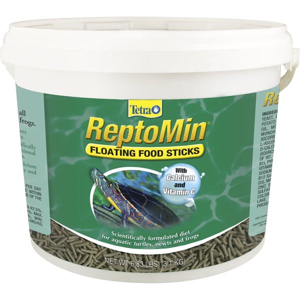 TETRA ReptoMin Floating Sticks Turtle & Amphibian Food, 6.83-lb bucket ...