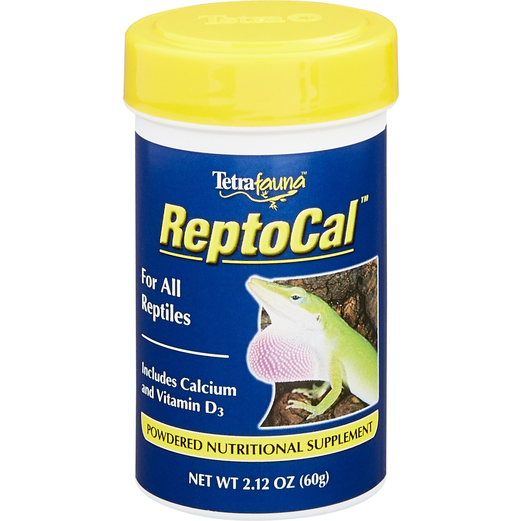 TETRAFAUNA ReptoCal Calcium Powder Reptile Supplement, 2.12-oz jar ...