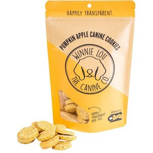 WINNIE LOU Pumpkin Canine Cookies Crunchy Dog Treats, 4-oz bag - Chewy.com