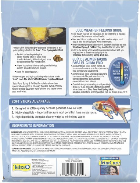 TETRA Pond Spring & Fall Diet Transitional Fish Food, 1.72-lb bag ...