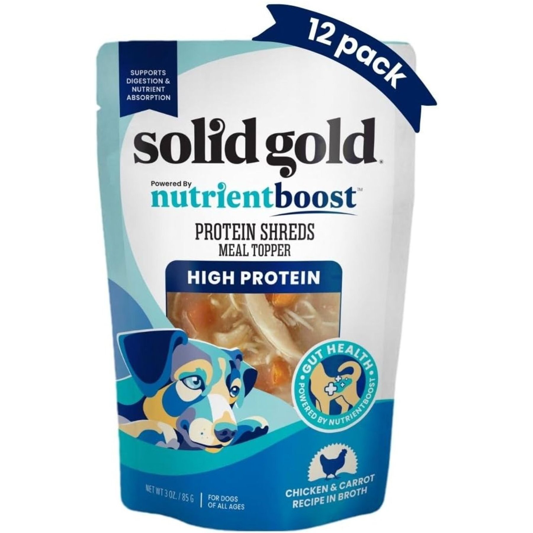 SOLID GOLD Protein Shred with Real Chicken & Vegetables Dog Food ...