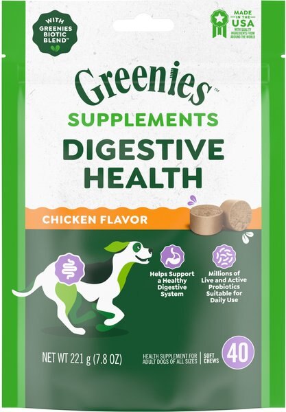 GREENIES Digestive Health Chicken Flavored Soft Chew Digestive ...