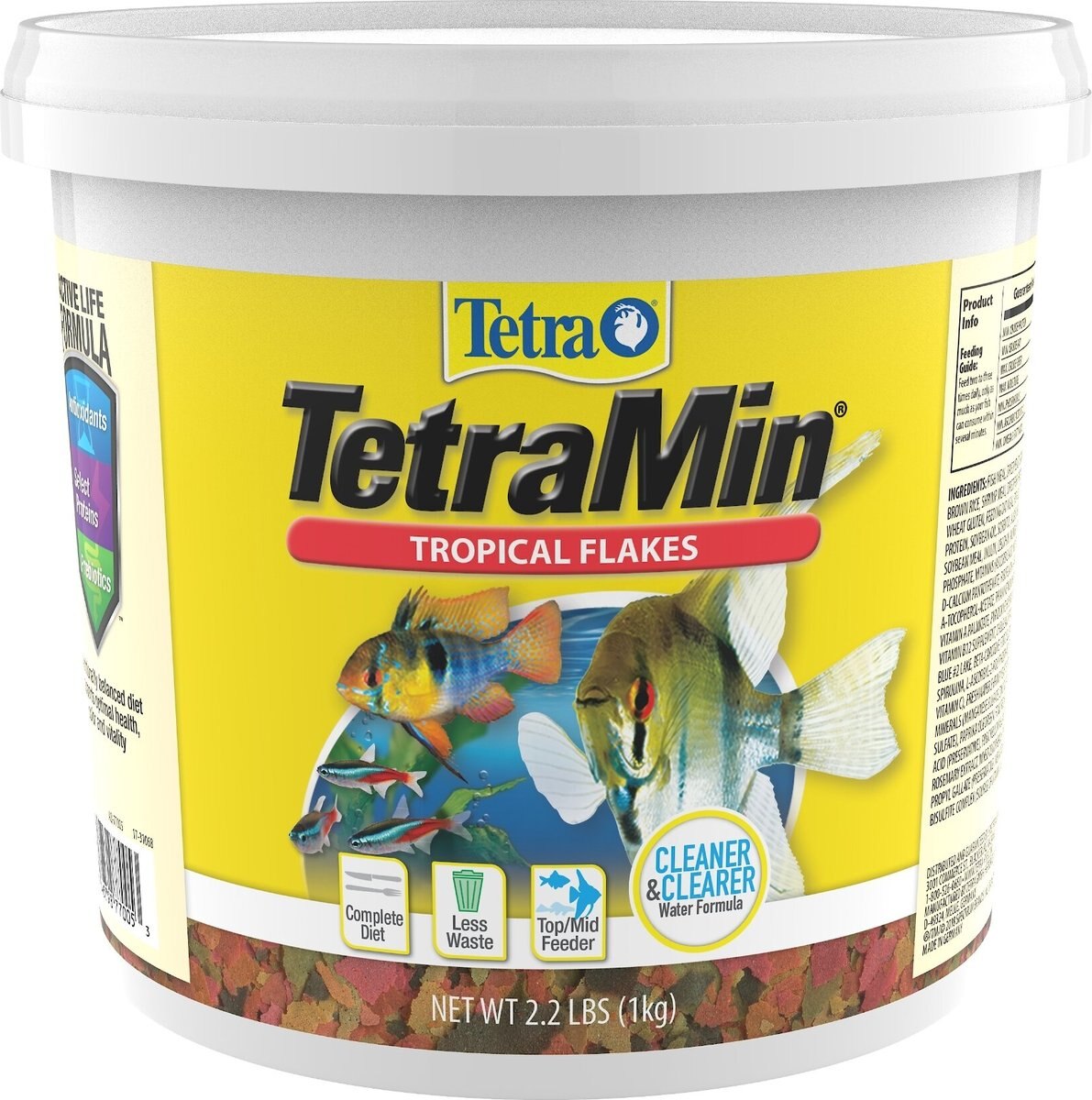 TETRAMin Tropical Flakes Fish Food, 2.20-lb bucket - Chewy.com