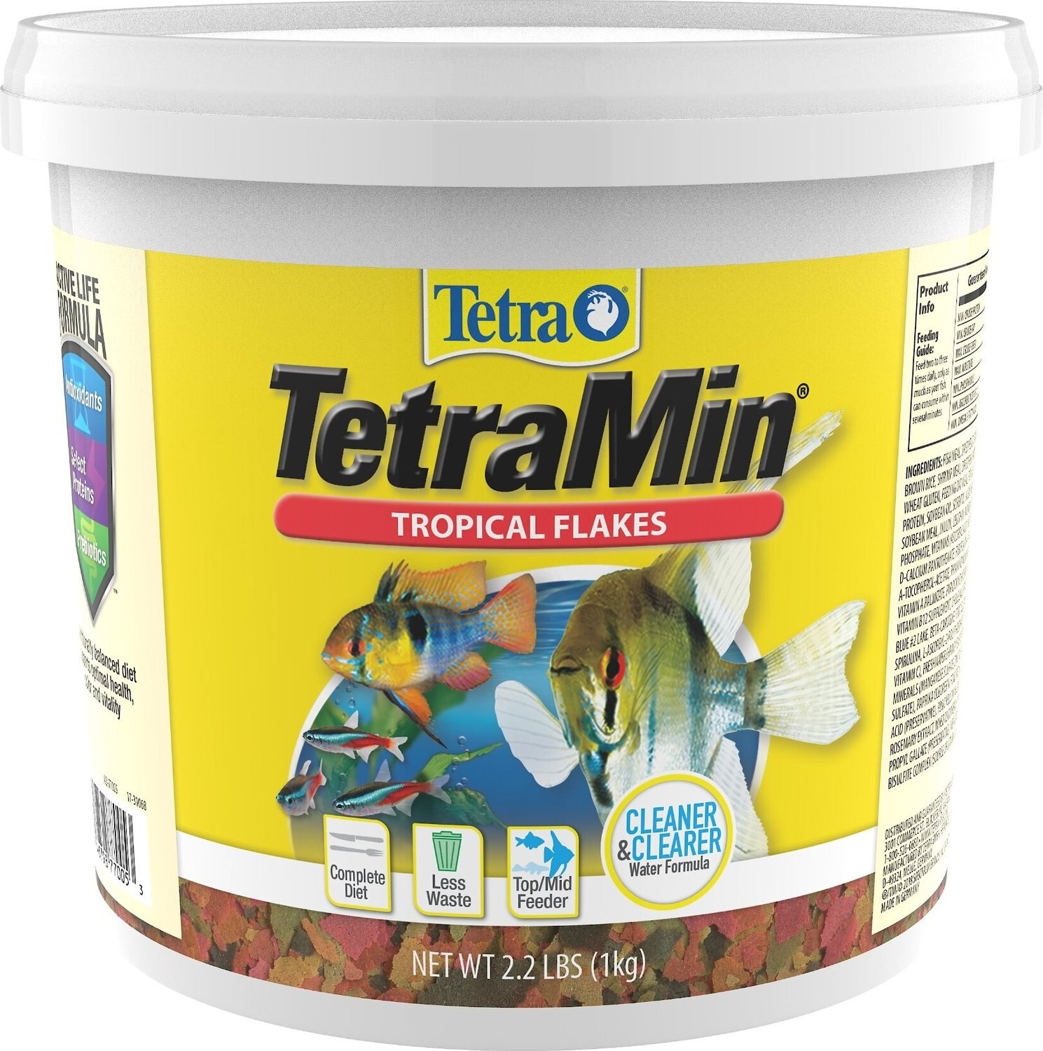 TETRAMin Tropical Flakes Fish Food, 2.20-lb bucket - Chewy.com