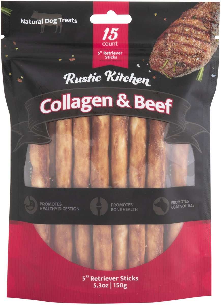 Out of Stock - RUSTIC KITCHEN Collagen Retriever Sticks Beef Flavored ...