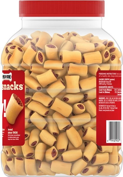 MILK-BONE MaroSnacks Real Bone Marrow Dog Treats, 40-oz tub - Chewy.com