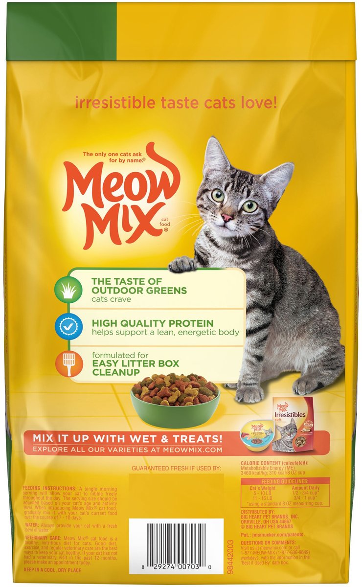 MEOW MIX Indoor Health Dry Cat Food, 3.15-lb bag - Chewy.com