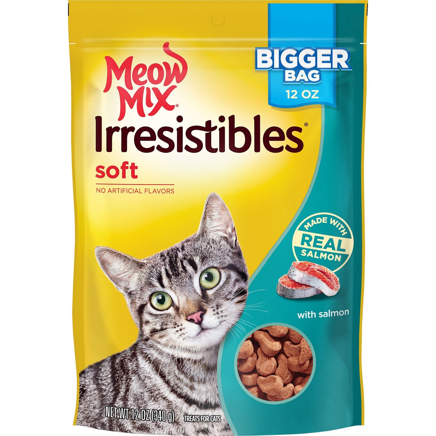 MEOW MIX Irresistibles Soft Salmon Cat Treats, 12-oz bag - Chewy.com