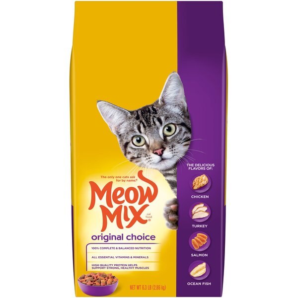 MEOW MIX Indoor Health Dry Cat Food, 6.3-lb bag - Chewy.com