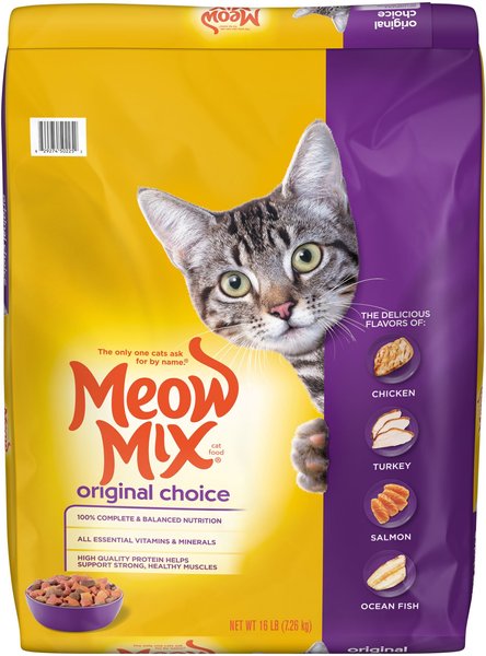 MEOW MIX Original Choice Dry Cat Food, 16-lb bag - Chewy.com